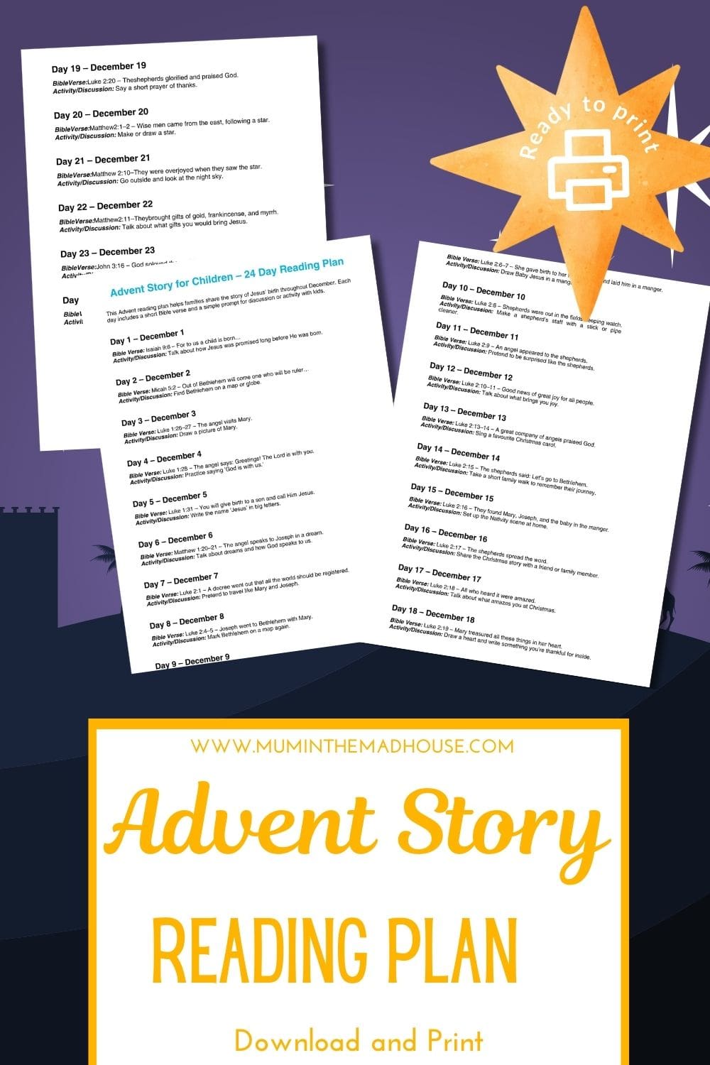 The Advent Story for Children – Simple Bible Verses for December