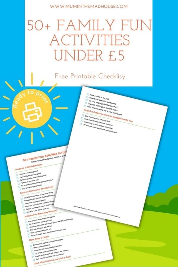 50+ Family Fun Activities for Under £5 | Budget Idea