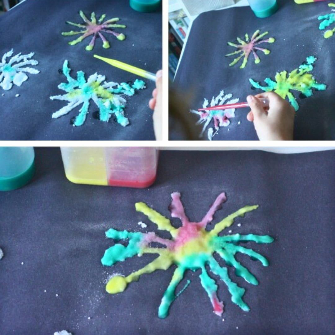 Salt Art Fireworks | Fun Kids' Craft for Vibrant Firework Art | Mum In ...
