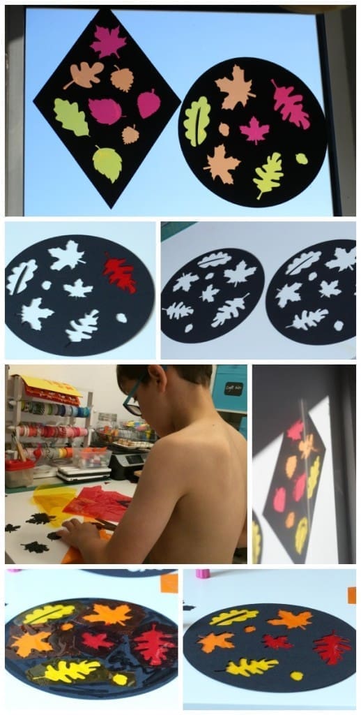Autumn Leaf Sun Catcher Craft with Kids | Fun Fall Activity | Mum In ...