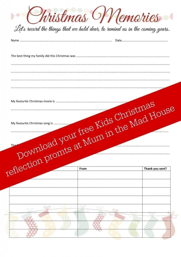 Christmas Memories Book & Reflections Printable | Capture and Cherish ...