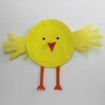 Paper plate hand print chick | Mum In The Madhouse