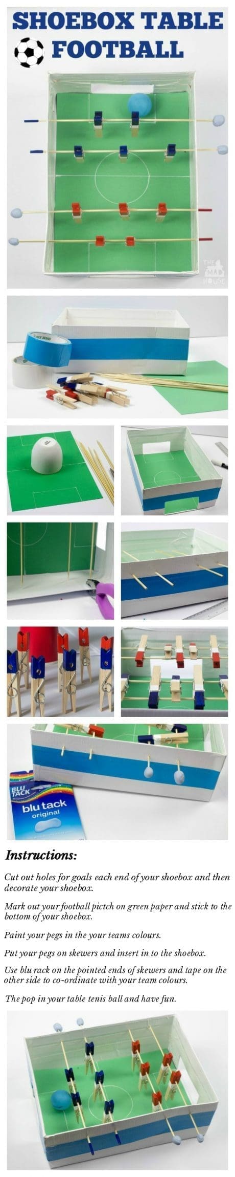 Make a Shoebox Foosball Table | Fun DIY Craft for Kids