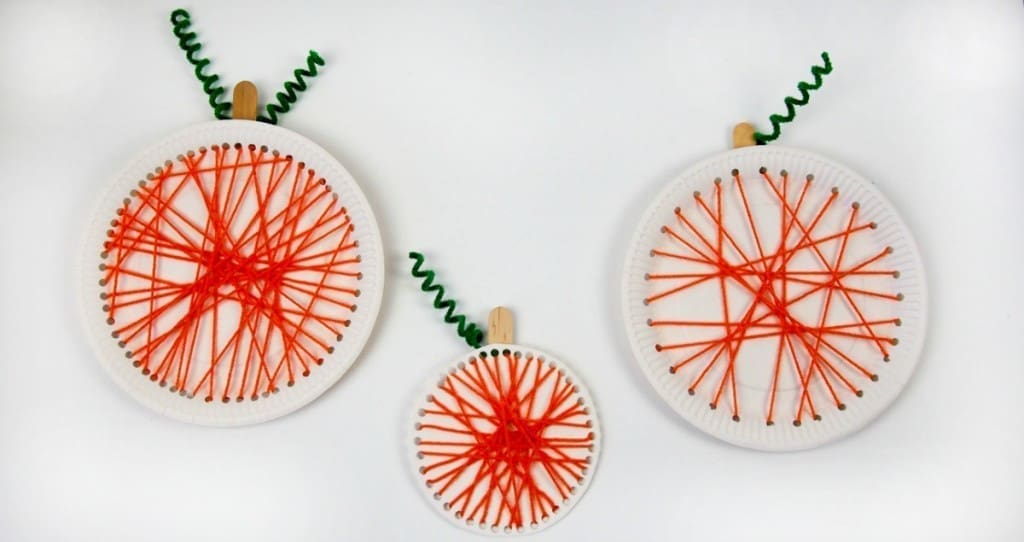 Pumpkin Paper Plate Lacing Craft for Kids – Fun Halloween Activity