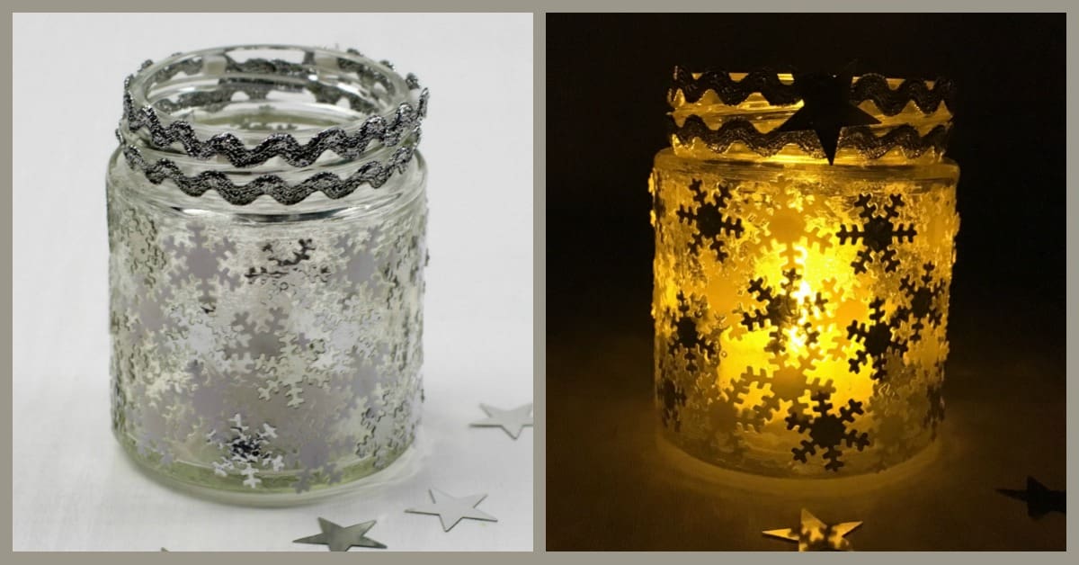 Winter Snowflake Jar DIY Winter Snowflake Jar Luminary – Easy Craft ...