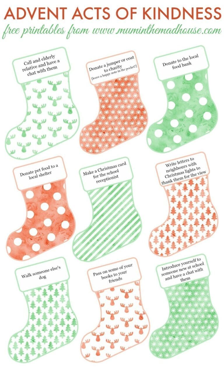 Advent Acts of Kindness – Free Stocking Printables for a Meaningful ...