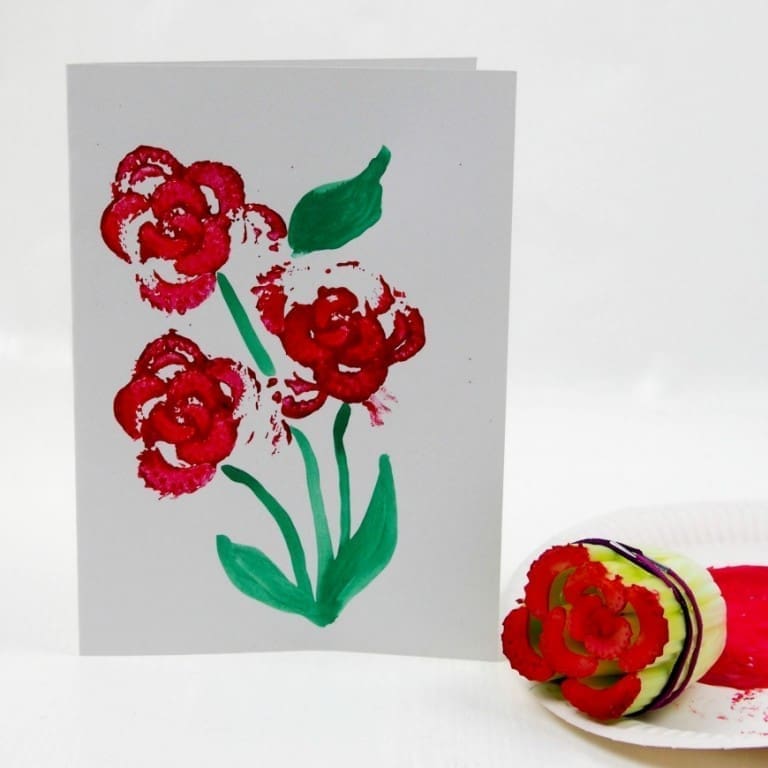 Printing Flowers with Celery Stalks: Fun Vegetable Printing Craft for ...