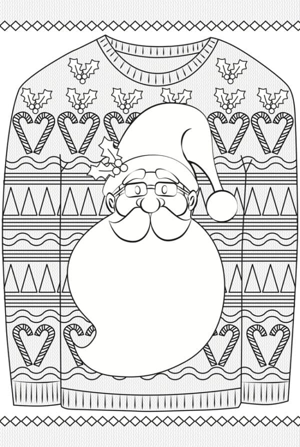 16 Ugly Christmas Sweater Colouring Pages | Festive Fun and Free Printables