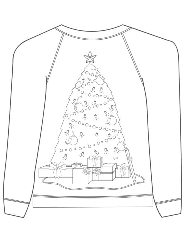 16 Ugly Christmas Sweater Colouring Pages | Festive Fun and Free Printables