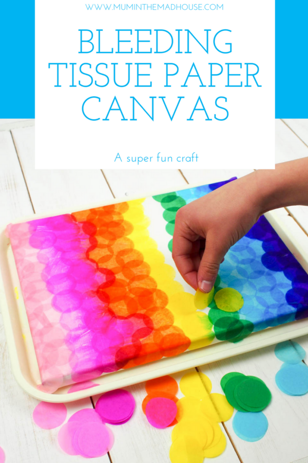 Bleeding Tissue Paper Canvas Art | Vibrant DIY Art Project