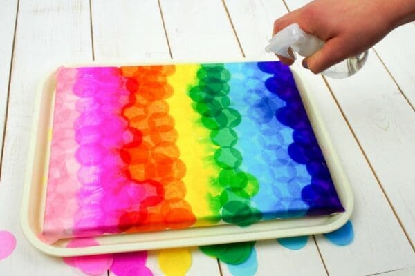 Bleeding Tissue Paper Canvas Art | Vibrant DIY Art Project