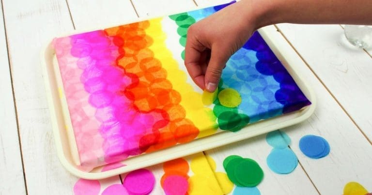 Bleeding Tissue Paper Canvas Art | Vibrant DIY Art Project
