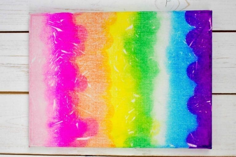 Bleeding Tissue Paper Canvas Art | Vibrant DIY Art Project