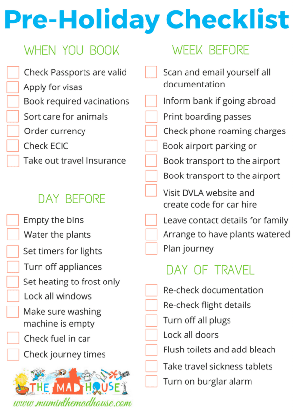 Pre-Vacation To-Do List | Essential Tasks for a Stress-Free Trip