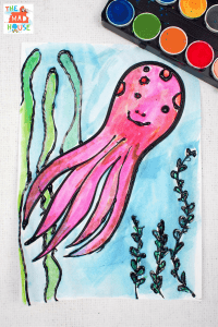 Octopus Watercolour Glue Resist Art for Kids | Fun & Creative Craft