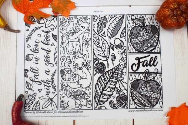 Free Printable Autumn Bookmarks to Colour – Fun for All Ages
