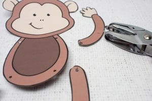 Articulated Easy Monkey Paper Puppet with Templates | Fun DIY Craft