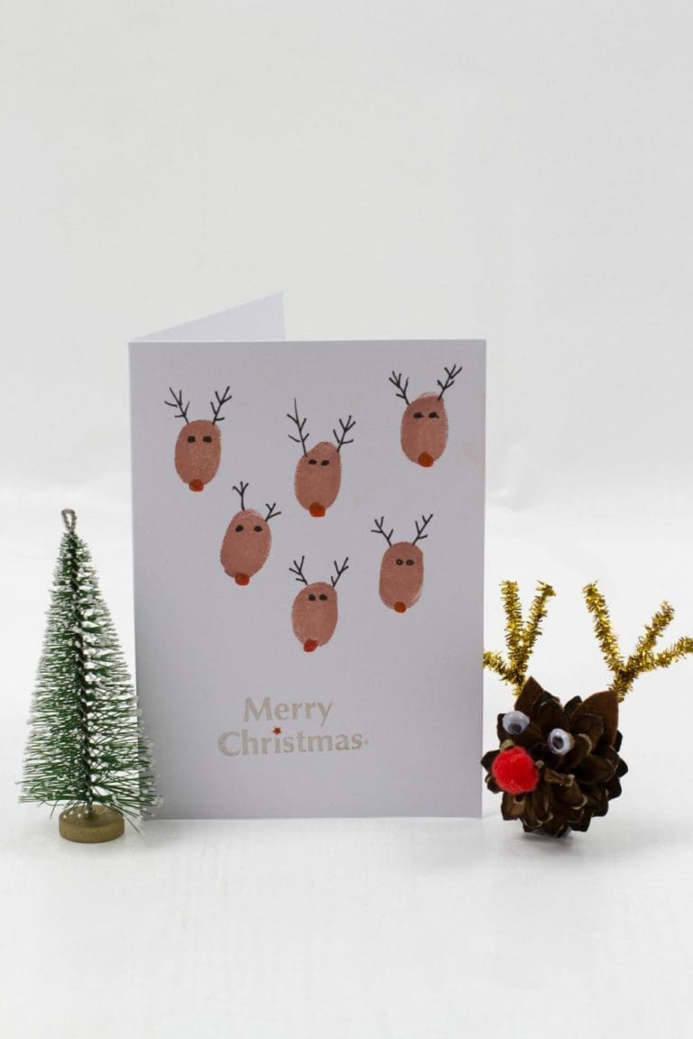 Fingerprint Christmas Cards | Easy Kids’ Craft & Keepsake