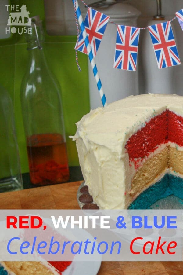 Red, White and Blue Sponge Cake Recipe25589Red, White and Blue Sponge ...