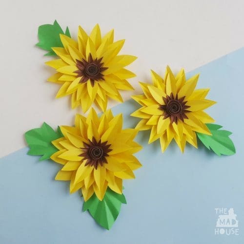 Paper Sunflower Craft Template | Mum In The Madhouse
