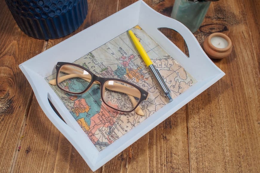 DIY Vintage Map Tray – Easy Craft Project with Step-by-Step Instructions