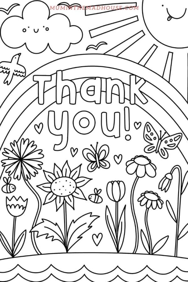 Free Thank You Coloring Pages – Printable and Fun