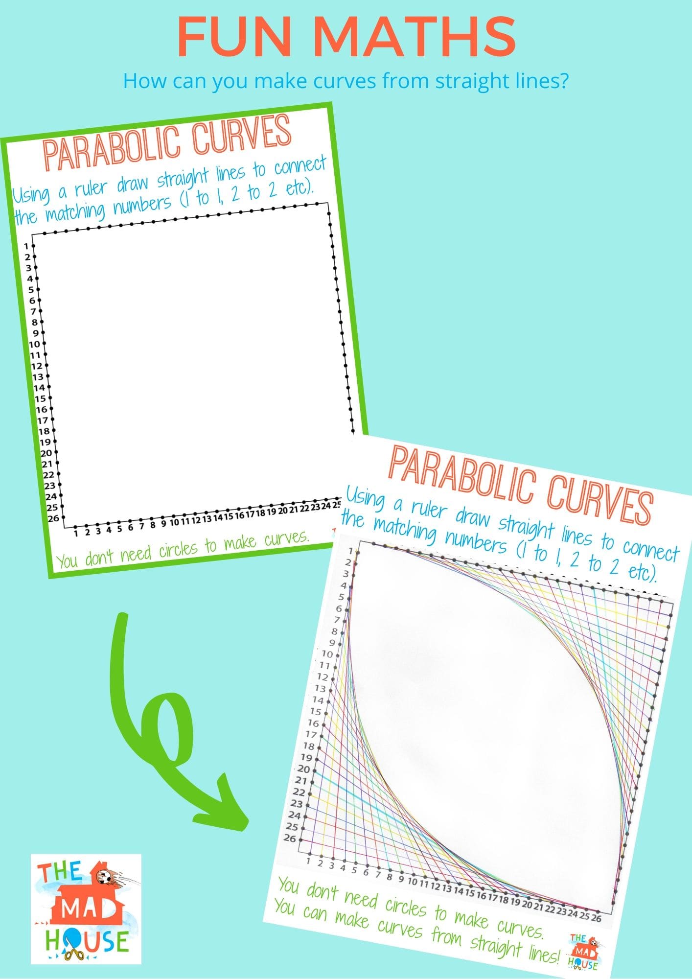 Where Maths and Art Collide: Creating Parabolic Curves | Mum In The ...