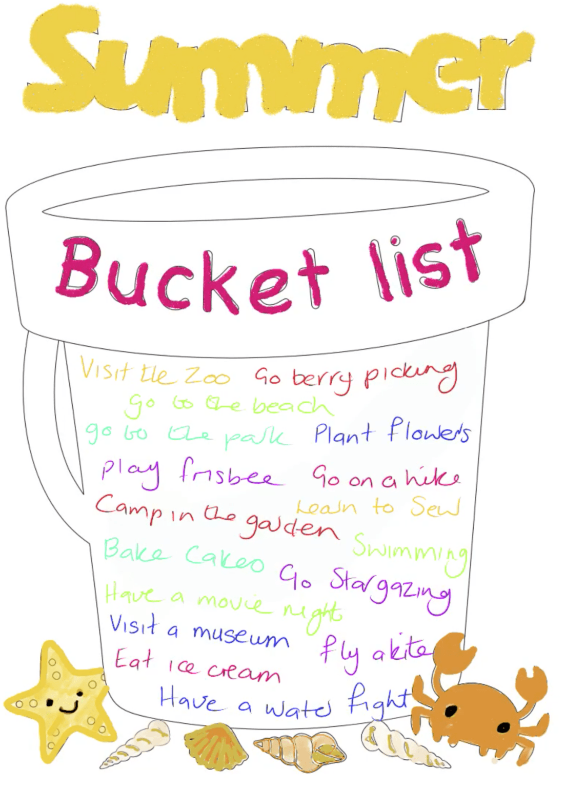 Free Summer Bucket List Template – Fun Activities for the Whole Family