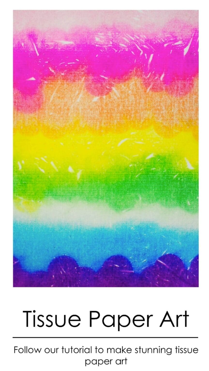 Bleeding Tissue Paper Canvas Art | Vibrant DIY Art Project