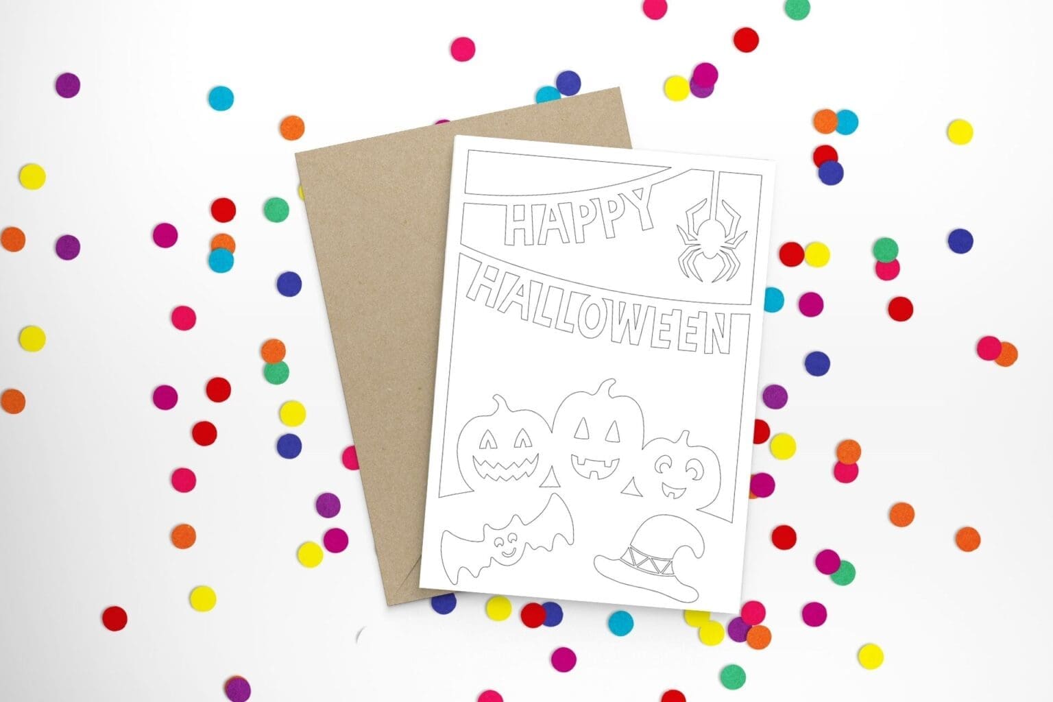 Free Printable Halloween Cards to Colour – Fun DIY Craft for Kids