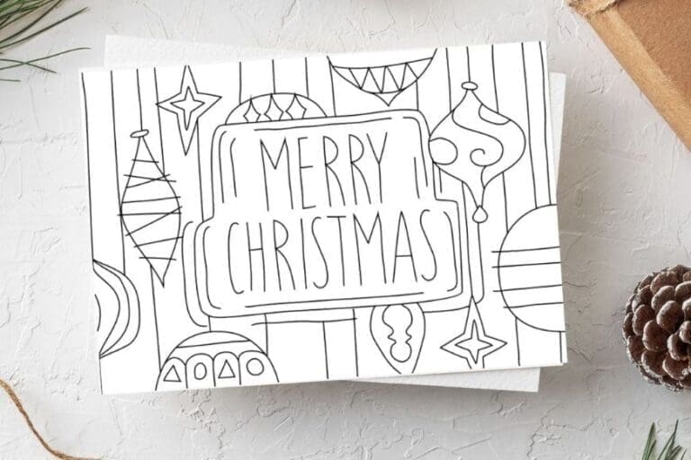 Free Printable Christmas Cards to Color: Fun and Festive Designs