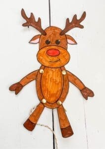 Paper Articulated Reindeer Puppet Printable: Craft Your Own Festive Fun