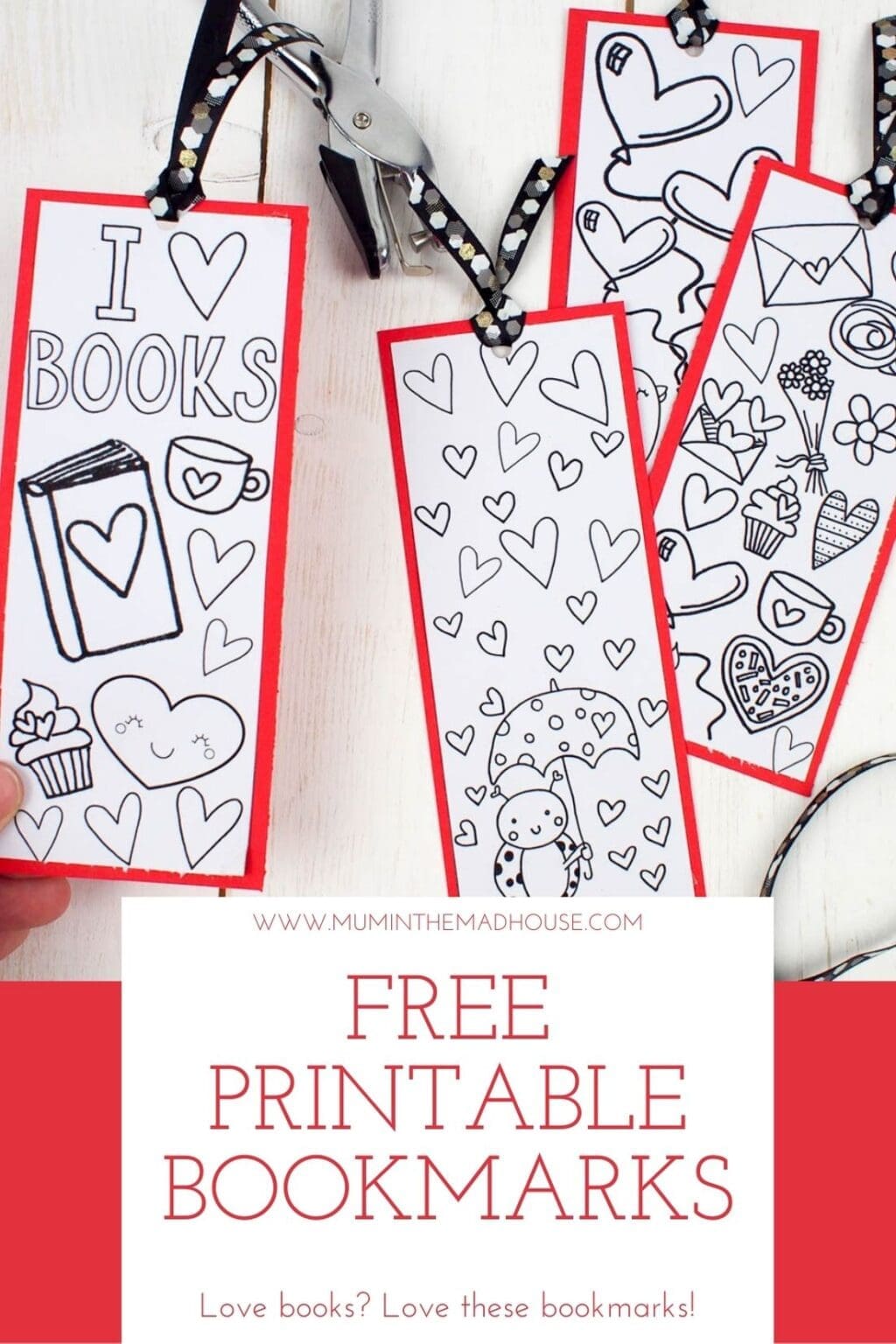 Love Books Free Colouring Bookmarks | Printable & Fun Designs
