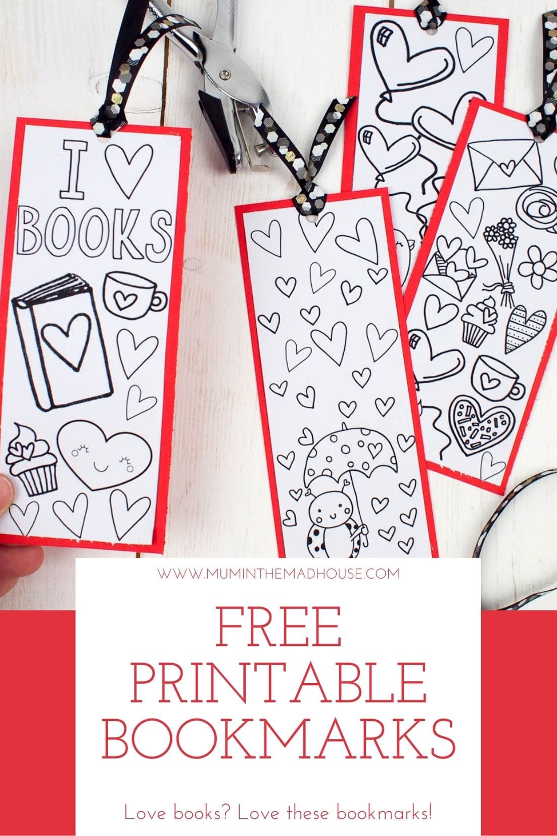 Love Books Free Colouring Bookmarks | Printable & Fun Designs