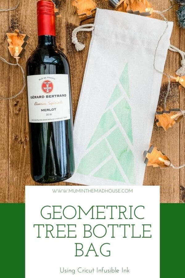 Infusible Ink Bottle Bag with Geometric Tree Design: DIY Tutorial and Tips
