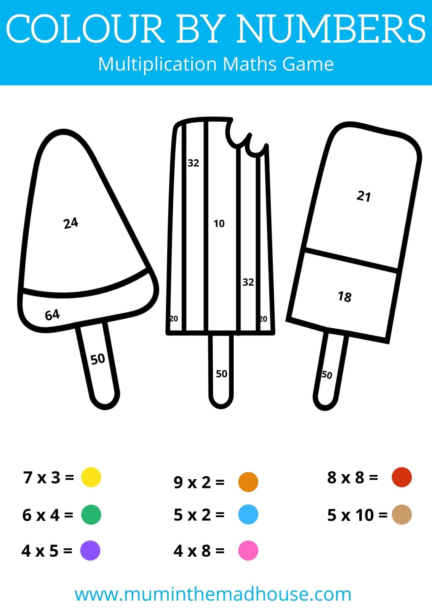 Free Colour by Number Printable Worksheets: Fun and Educational ...
