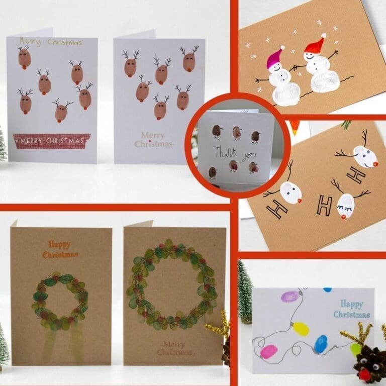 Fingerprint Christmas Cards | Easy Kids’ Craft & Keepsake