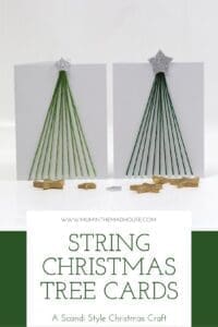 Mid-Century Inspired Fine Motor String Art Tree Christmas Cards | Mum ...