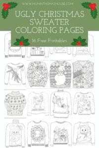 16 Ugly Christmas Sweater Colouring Pages | Festive Fun and Free Printables