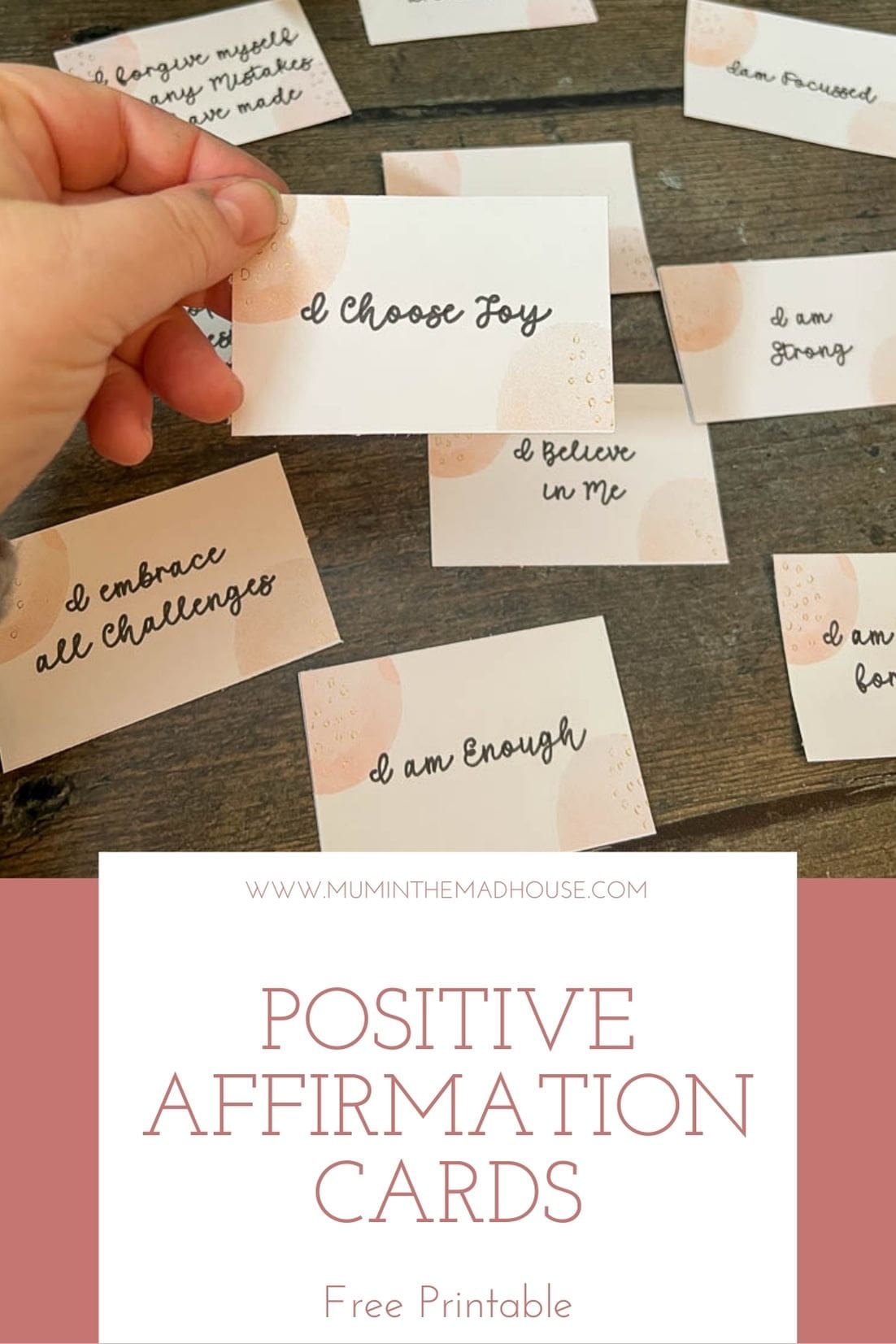 Free Printable Positive Affirmation Cards: Uplifting Designs to Boost ...