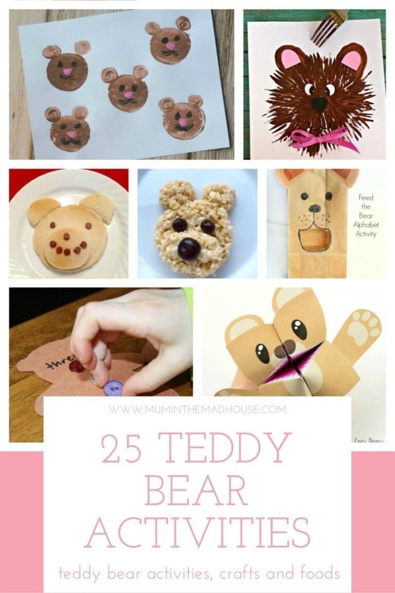 25 Teddy Bear Themed Crafts and Activities | Fun and Creative Idea