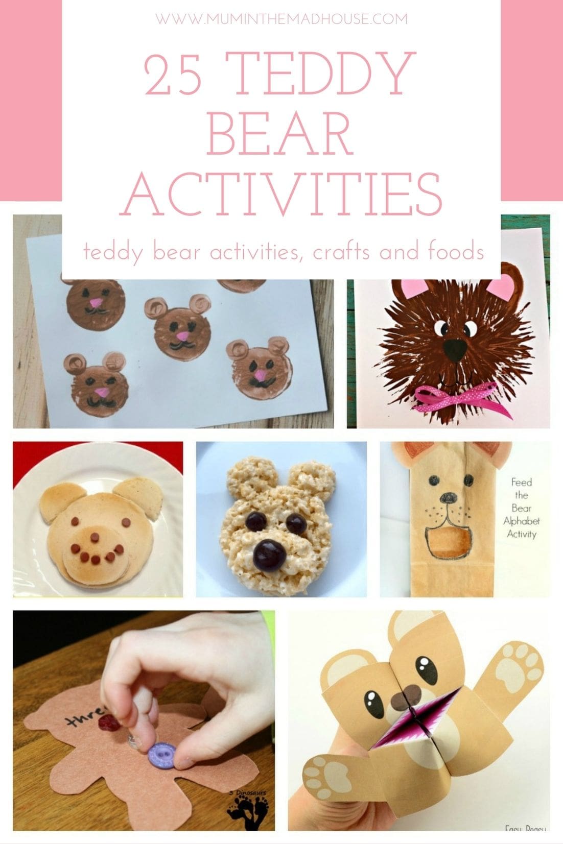 25 Teddy Bear Themed Crafts and Activities | Fun and Creative Idea