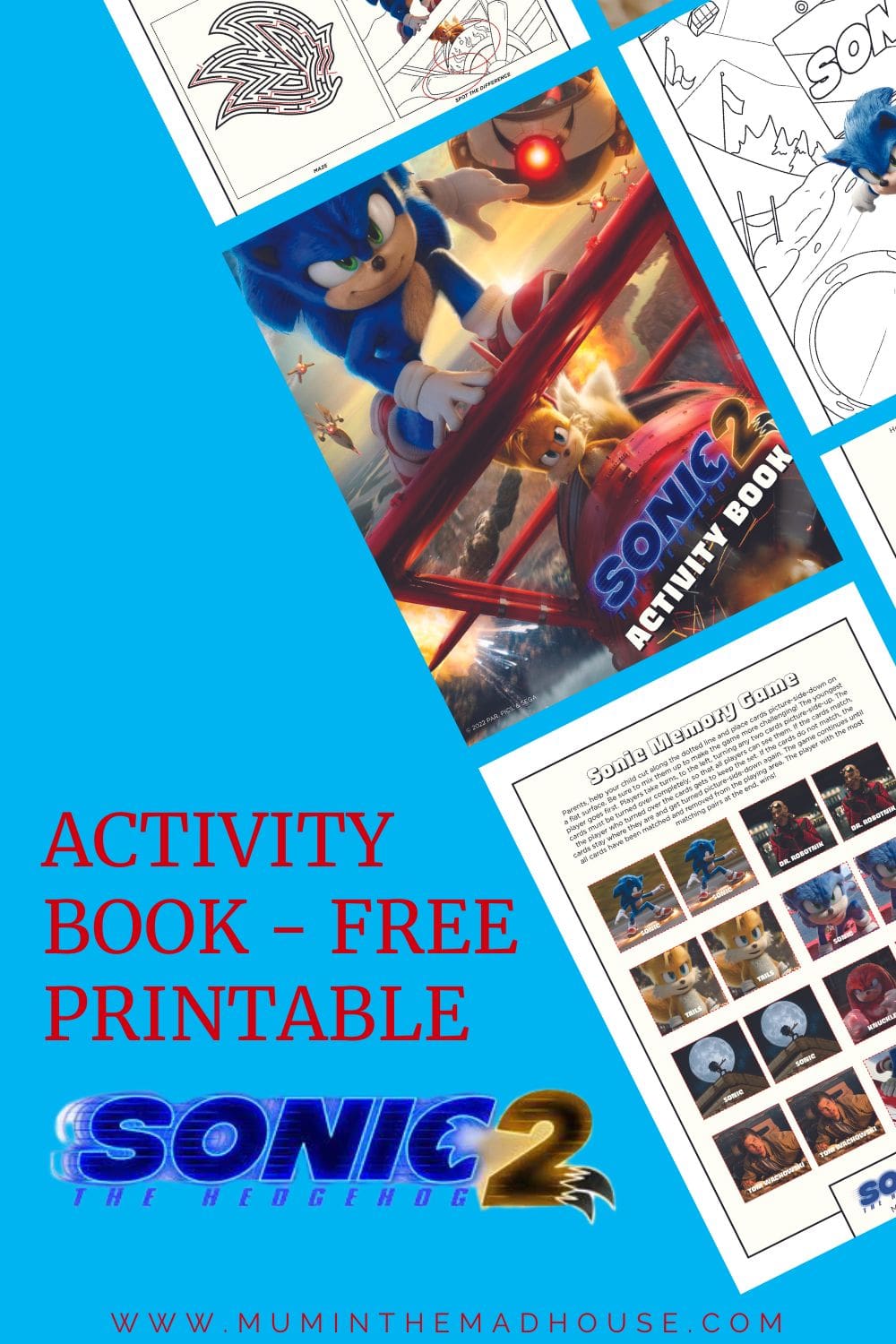 Free Sonic the Hedgehog 2 Printable Activity Book for Kids – Colouring ...