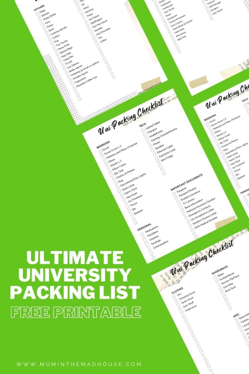 Ultimate University Packing List: Free Printable for a Smooth College Move