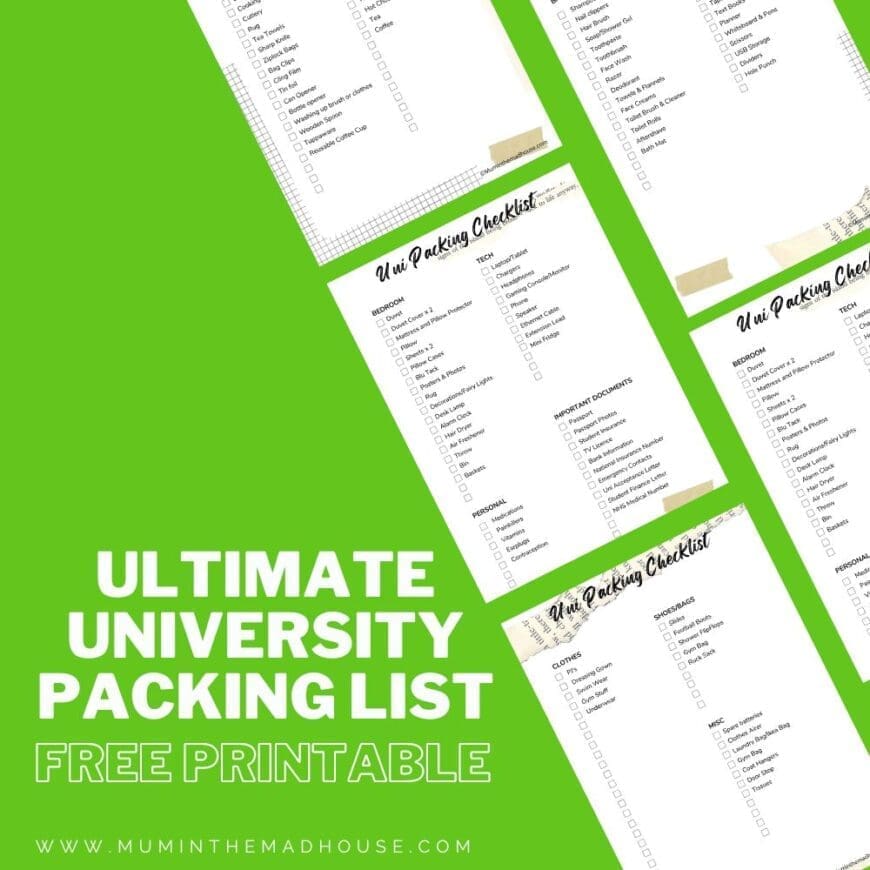 Ultimate University Packing List: Free Printable for a Smooth College Move