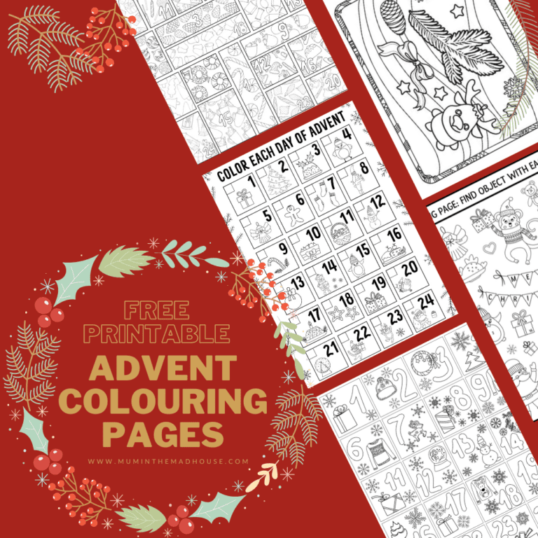 Free Color-In Advent Calendar Printables: Fun and Festive Activities ...