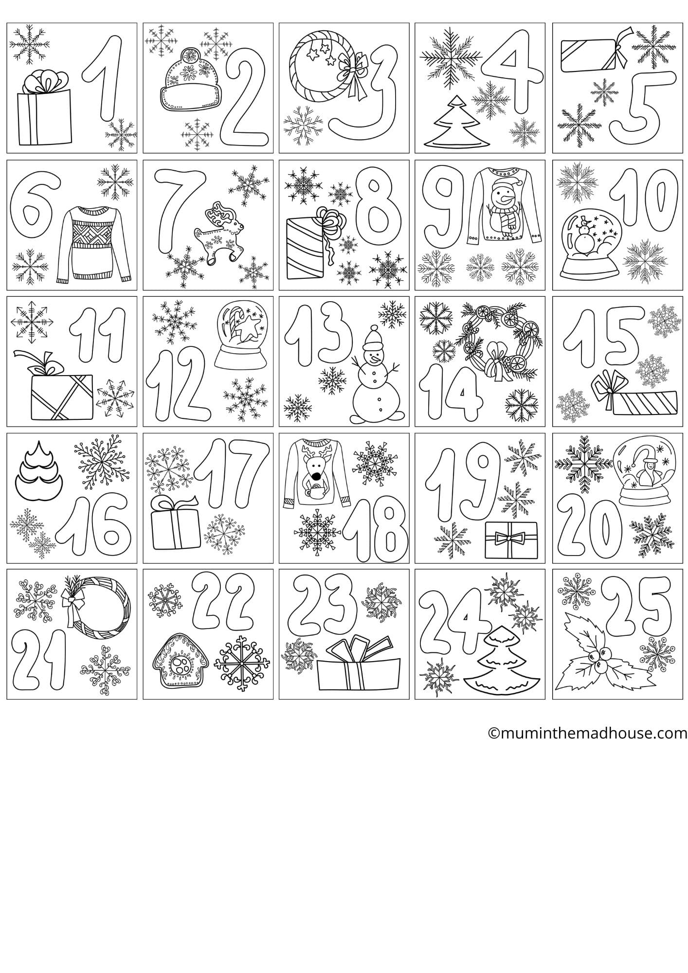 Advent Colouring Downloads | Mum In The Madhouse