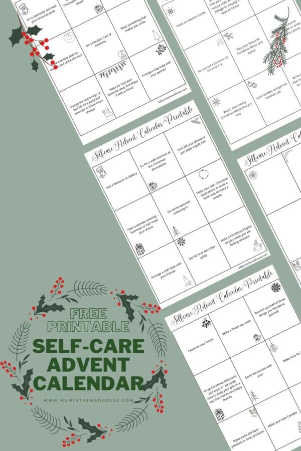 Free Self-Care Advent Calendar Printable: A Daily Dose of Wellness This ...