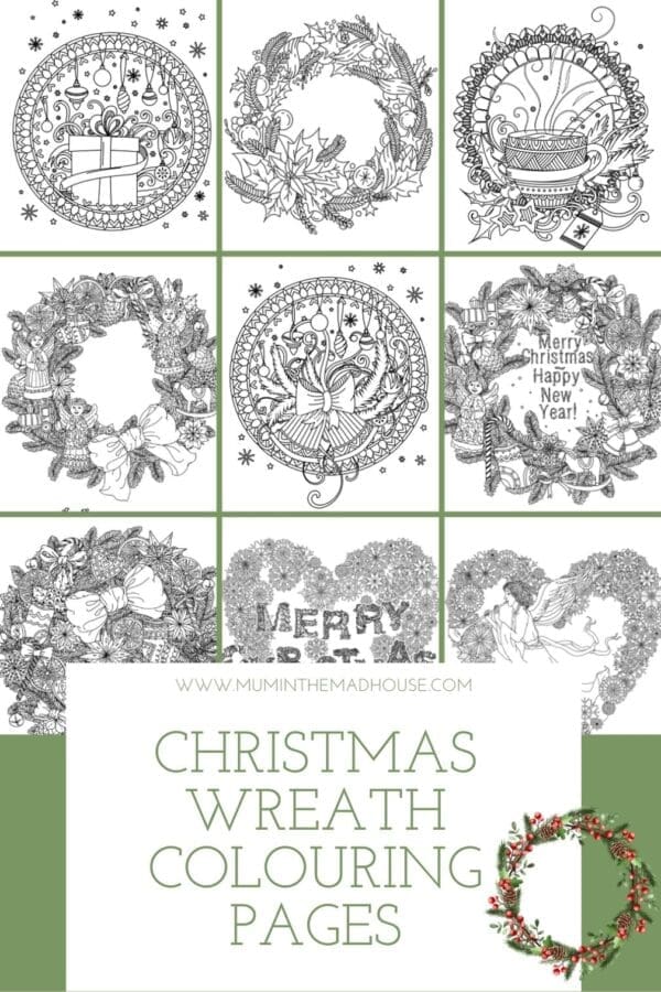 Christmas Wreath Coloring Pages: Free Printables for Festive Fun