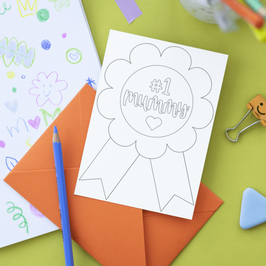 Free Printable Mother's Day Cards to Color In: Rosette Style Designs